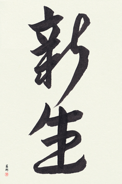 Japanese Calligraphy Art New Life (shinsei) - Takase Studios